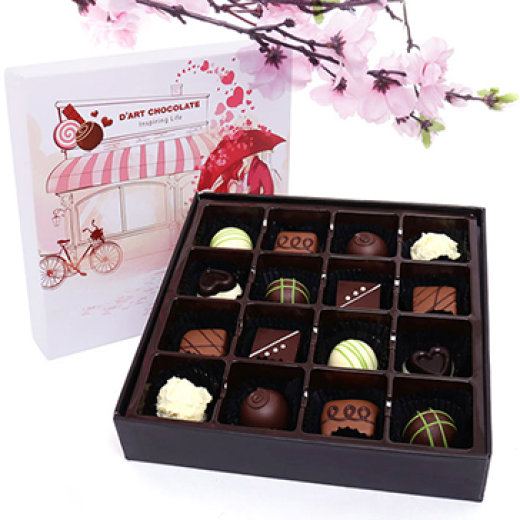 Hộp Chocolate Tươi Cao Cấp D'art Chocolate 16 Viên - Kích Thước 29 x 29 ...