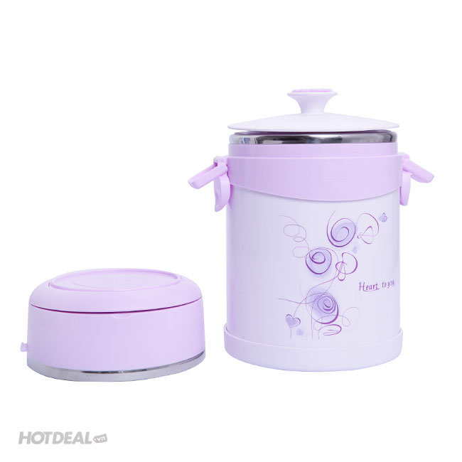 Nổi Ủ Nhiệt Chân Không 2L6 Lunch Box Inox 3 Ngăn Cao Cấp