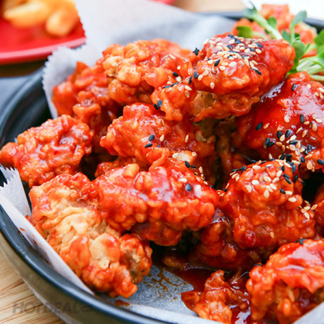 Combo Gà Rán Hàn Quốc Sốt Cay/ Mật Ong + Khoai Mật Ong + Trà Đào ...