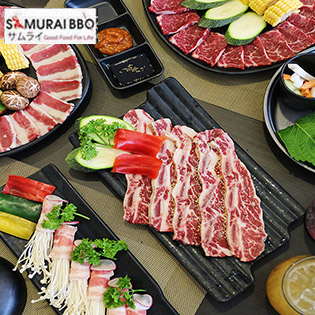 Ưu Đãi Hot - Buffet Trưa Samurai BBQ Bò Mỹ, Hải Sản & Sushi