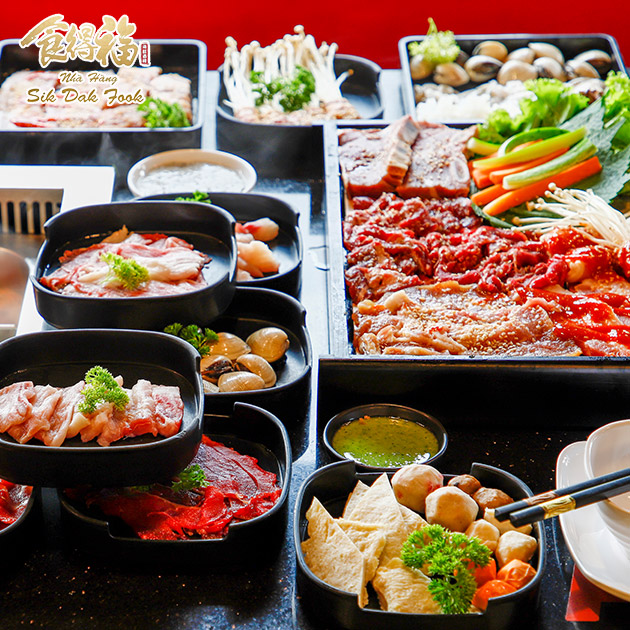 Sik Dak Fook Trần Hưng Đạo – Buffet Lẩu Nướng Hàn Quốc 50 Món