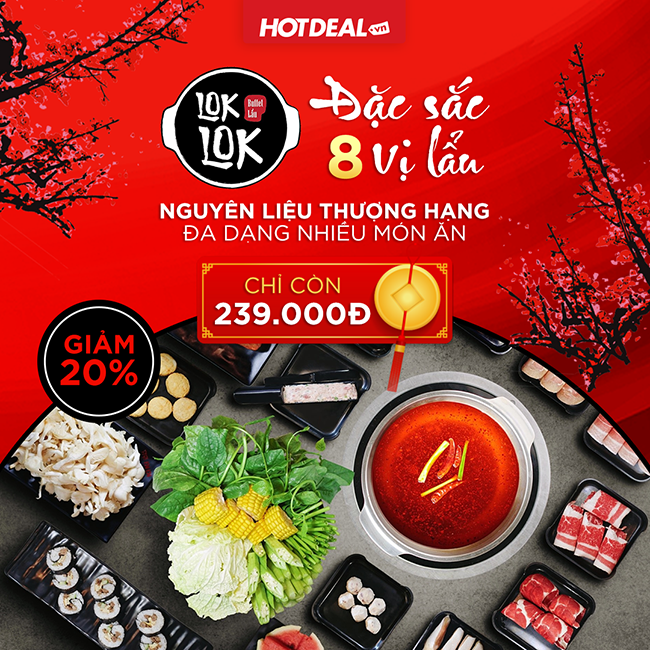 Buffet Lẩu Lok Lok - Hải Sản, Bò Úc Thượng Hạng