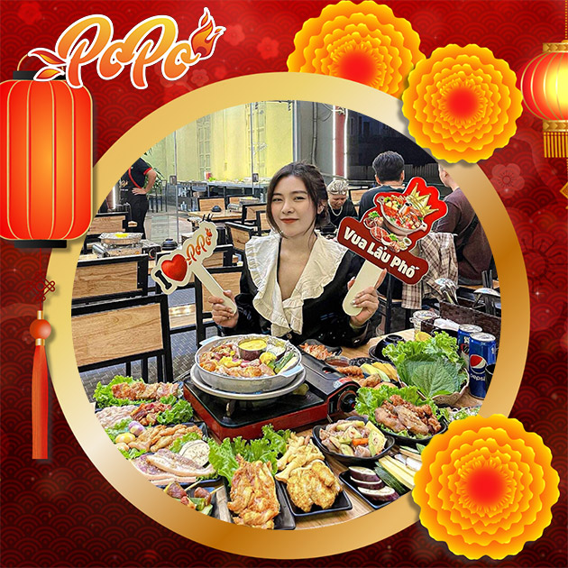 PoPo Buffet Lẩu & Nướng Chảo Gang - Buffet Nướng Hơn 40 Món