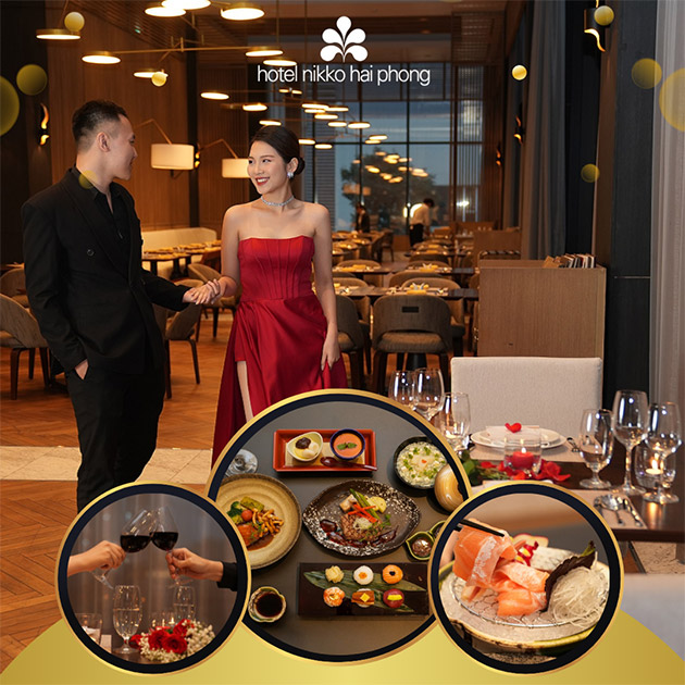 Nikko Hải Phòng - Set Menu Âu/ Nhật Lãng Mạn Cho 2 Người