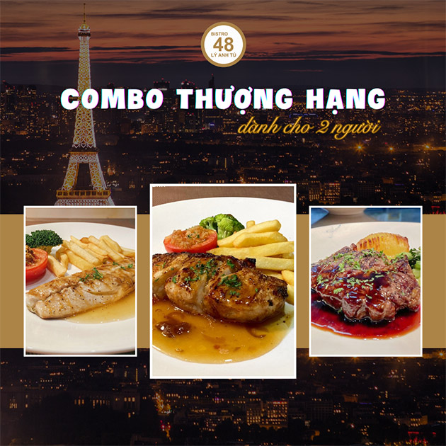 48 Bistro - Combo Món Pháp Thượng Hạng Cho 2 Người