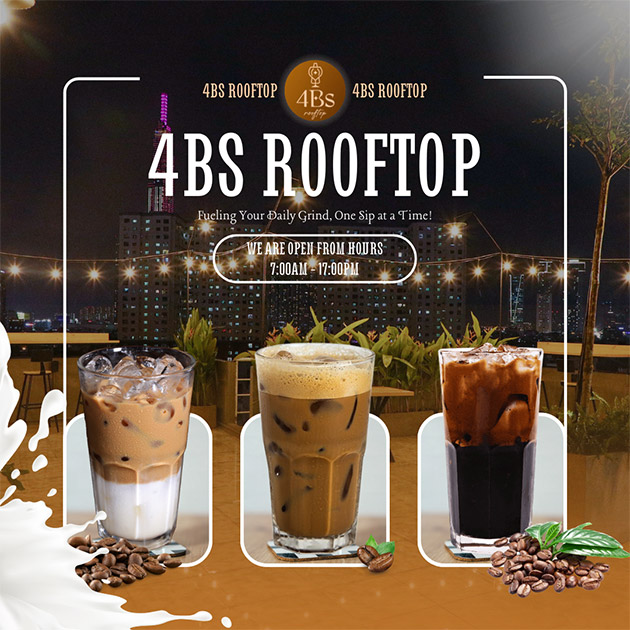 4Bs Rooftop - Thưởng Thức Cà Phê View Triệu Đô