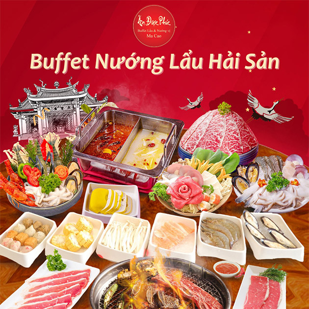 Ăn Được Phúc - Buffet Nướng Lẩu Hơn 90 Món Hải Sản, Bò Mỹ