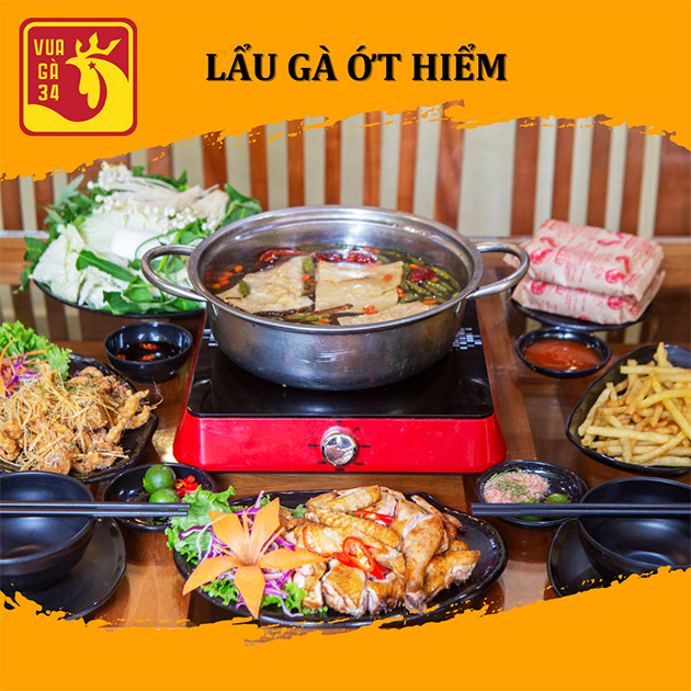 Vua Gà 34 - Set Lẩu Gà Ớt Hiểm Dành Cho 2-3 Người