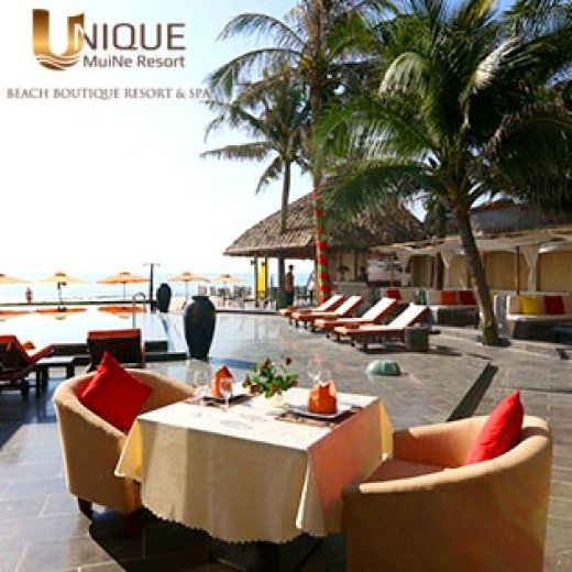 Unique Mũi Né Resort 2N1Đ + Ăn Sáng + Ăn Trưa/Ăn Tối Cho 02 Người