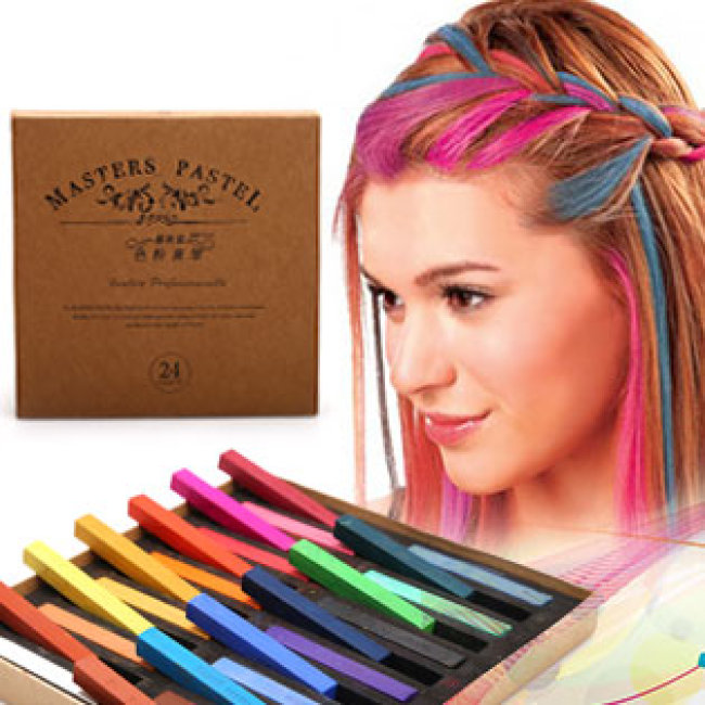 Combo 24 Thanh Phấn Màu Masters Pastel Nhuộm Tóc Cá Tính