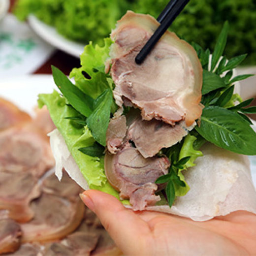 Bắp Bò Cuốn Rau Rừng, Bánh Tráng Phơi Sương – NH Bò Cao Nguyên