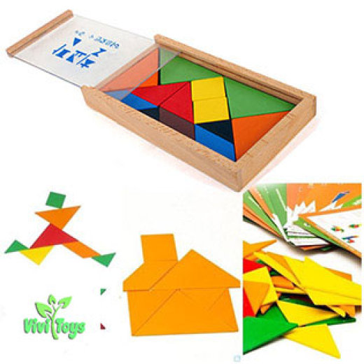 Bộ Xếp Hình Tangram Xuất Hàn Cao Cấp Vivi Toys Hà Nội